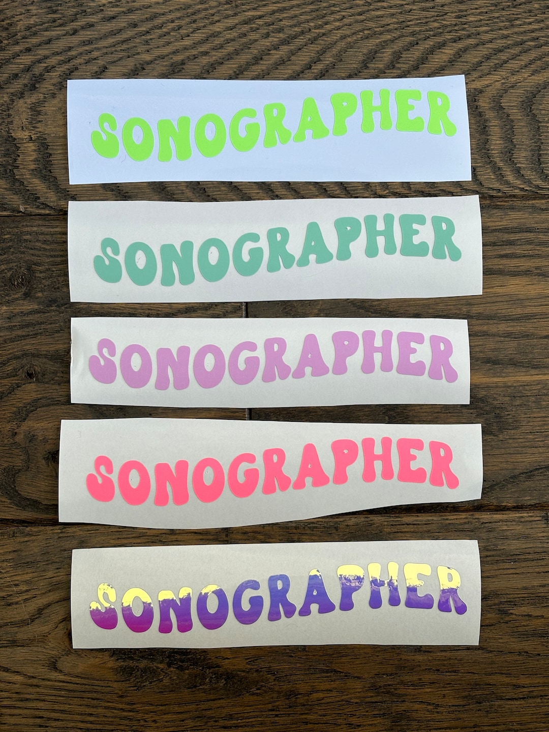 Sonographer Retro Sticker/vinyl Decal - Glow in the Dark, Holographic ...