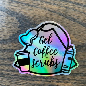 3 Holographic Sticker Gel Coffee Scrubs - Etsy