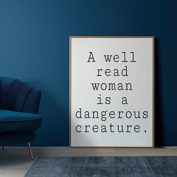 A Well Read Woman is a Dangerous Creature Svg - Etsy New Zealand