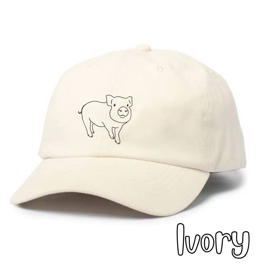 Pig Hat, Embroidered Outline, Pot Belly, Piglets, Farm, Best Friend ...