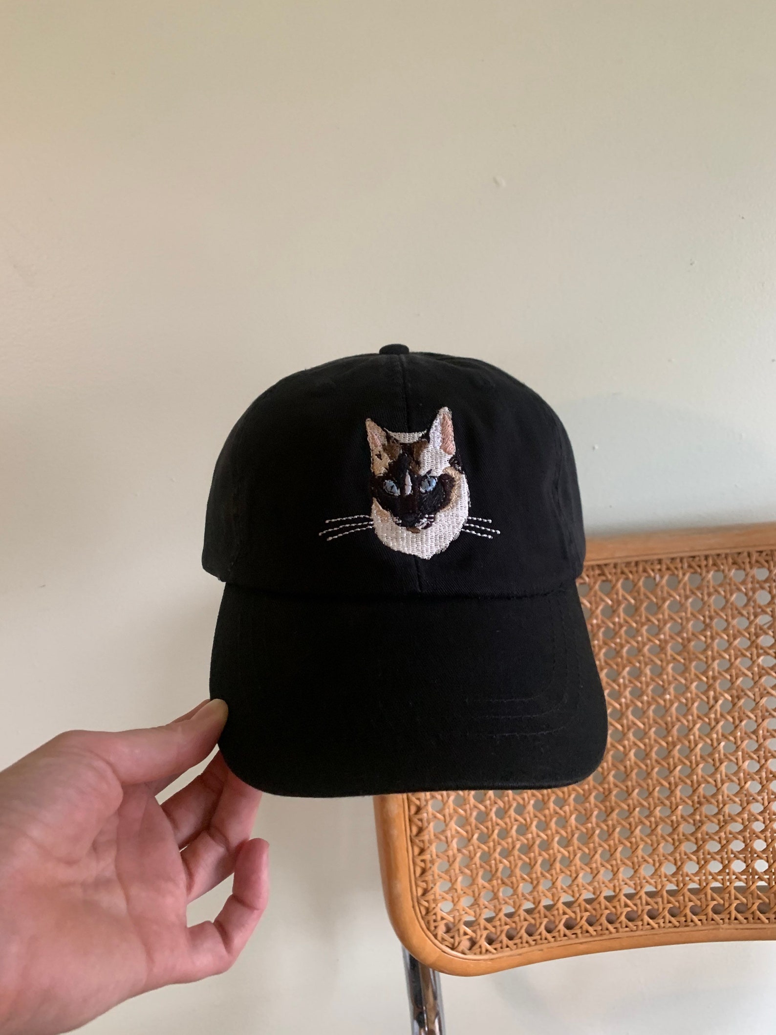 Custom CAT Dad Hat Hand Drawn Art and Embroidered From Your - Etsy