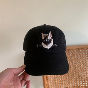 Custom CAT Dad Hat Hand Drawn Art and Embroidered From Your - Etsy