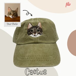 Custom CAT Dad Hat Hand Drawn Art and Embroidered From Your - Etsy