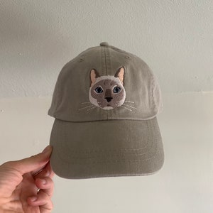 Custom CAT Dad Hat Hand Drawn Art and Embroidered From Your - Etsy