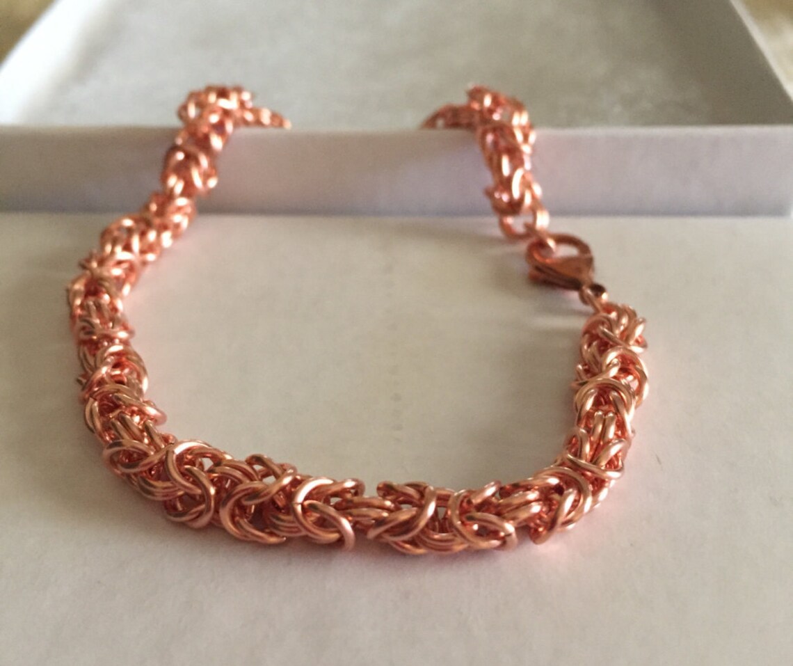 Copper Bracelet, Chainmail Bracelet, Silverbymaggie, Chain Bracelet ...