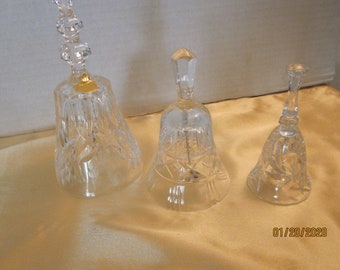 Vintage Lead Crystal Glass Hand Bell Home Decor - Etsy