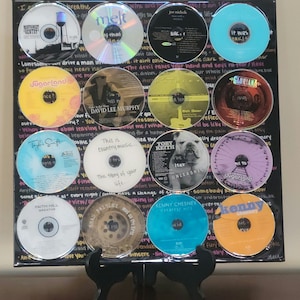 This is Country Music - A 20" X 20" Upcycled Cd and Resin Acrlyic ...
