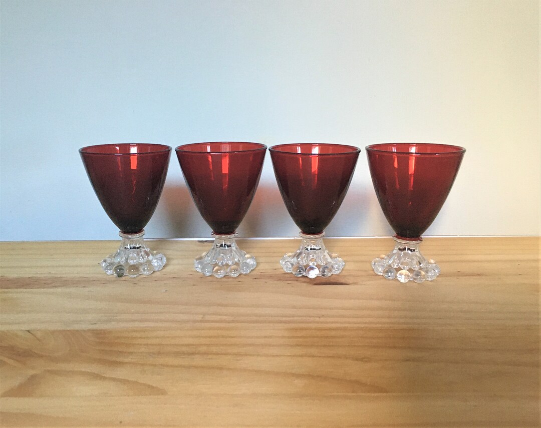 Juego vintage de 4 copas de vino pequeñas o copas boopie de - Etsy España