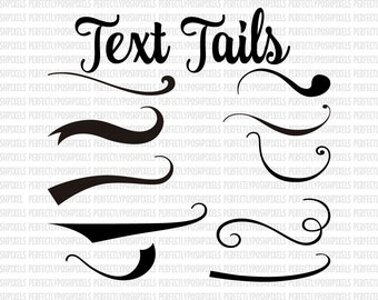 Font tails svg | Etsy