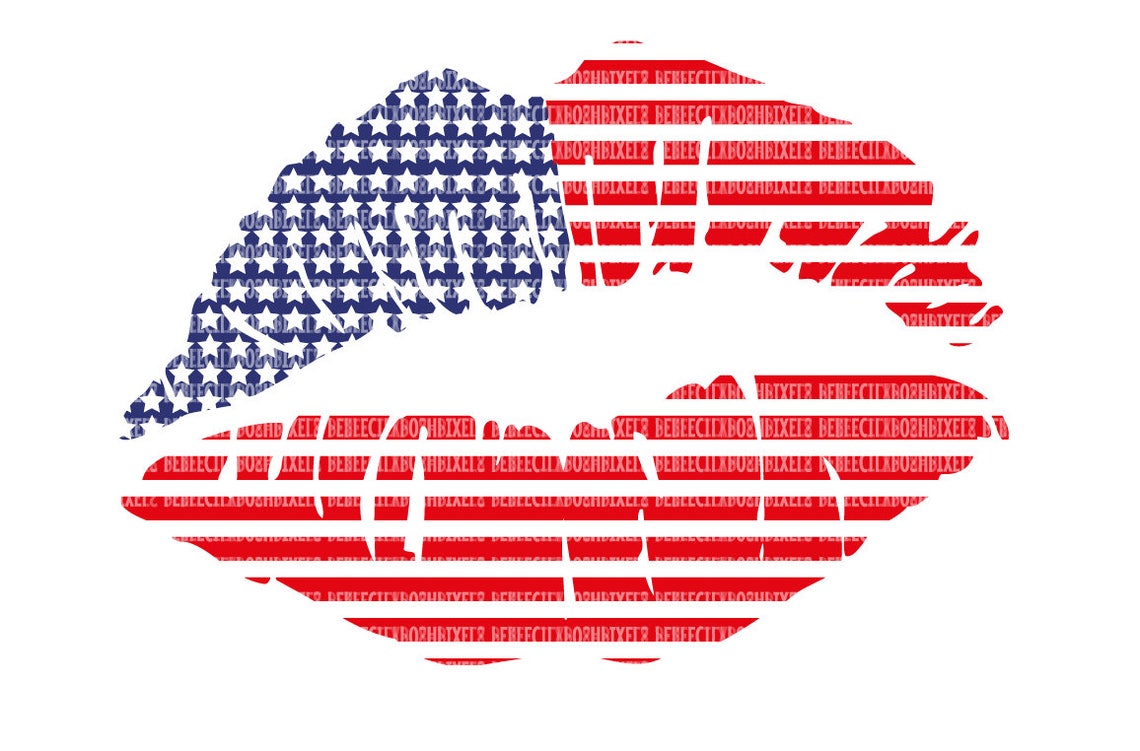 USA Lips Usa Kiss SVG Files for Cricut Design Space And - Etsy