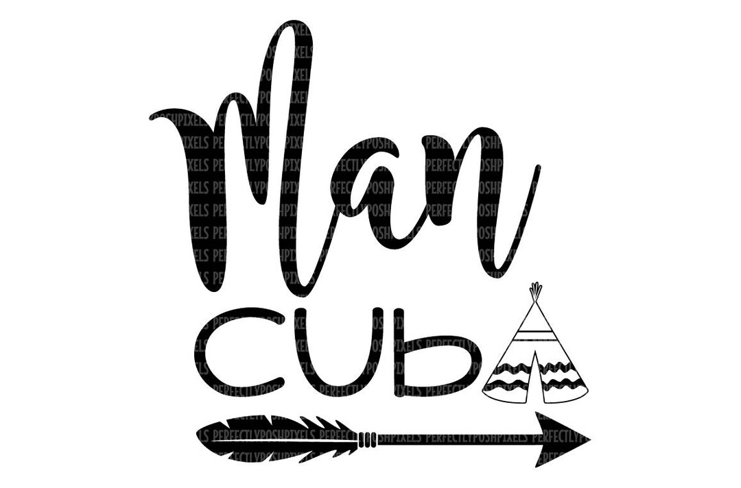 Man Cub SVG Files, Printable Clipart, Cut File, Man Cub Tshirt, SVG ...