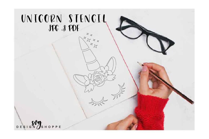 Unicorn Eyelash Unicorn Face Clipart Stencil Wall Decal Etsy