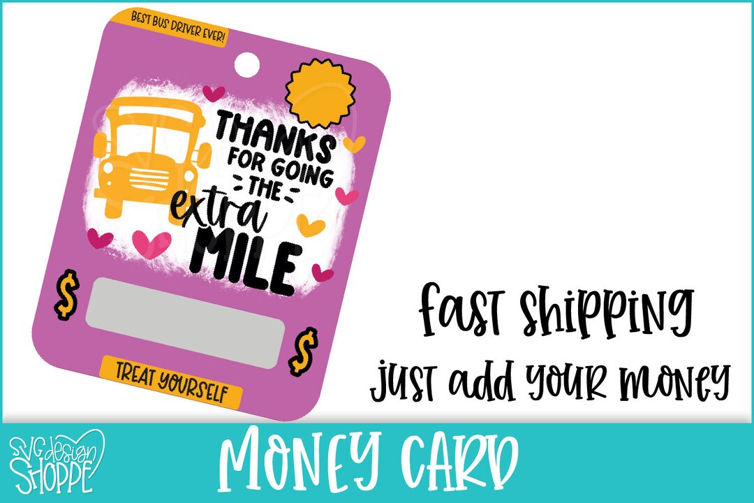 Bus Driver Money Gift Card Gift Card Holder Cash Gift - Etsy