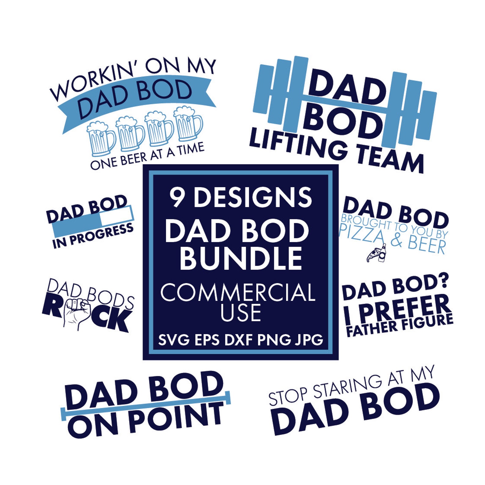 Dad Bod SVG Bundle SVG for Cricut Svg for Silhouette - Etsy Canada