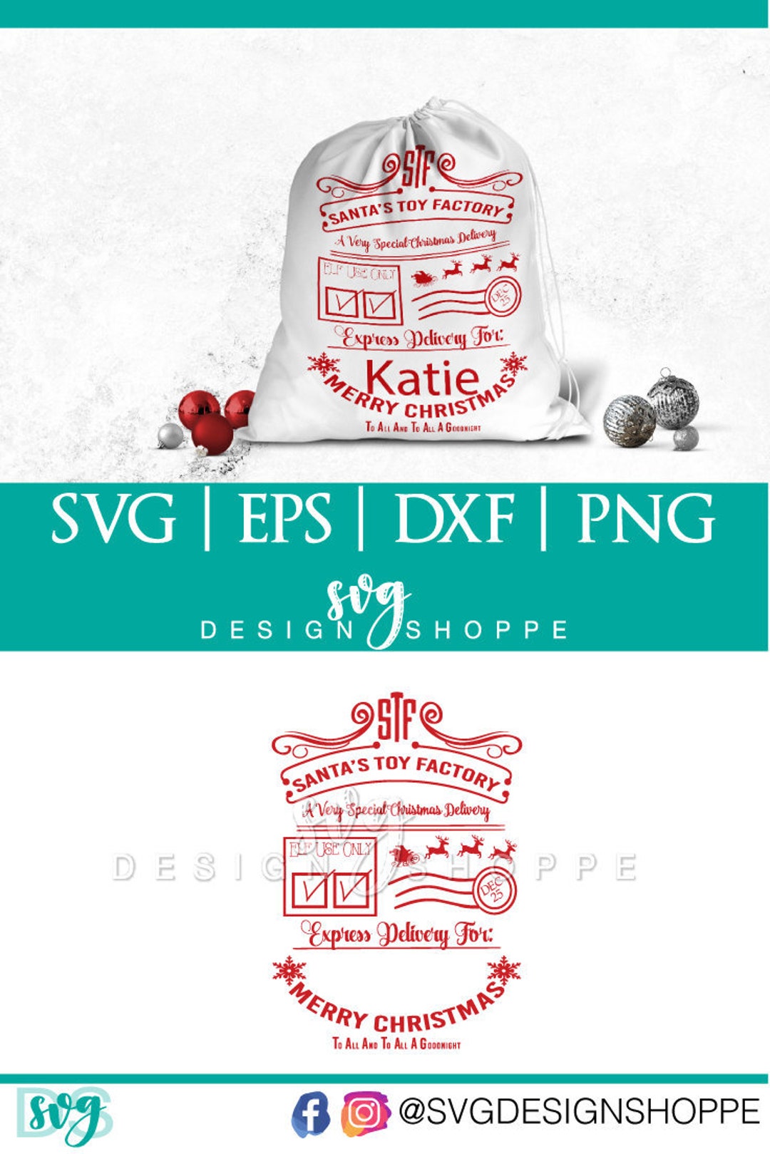 Label SVG Files for Cricut Design Space and Silhouette Studio Christmas ...