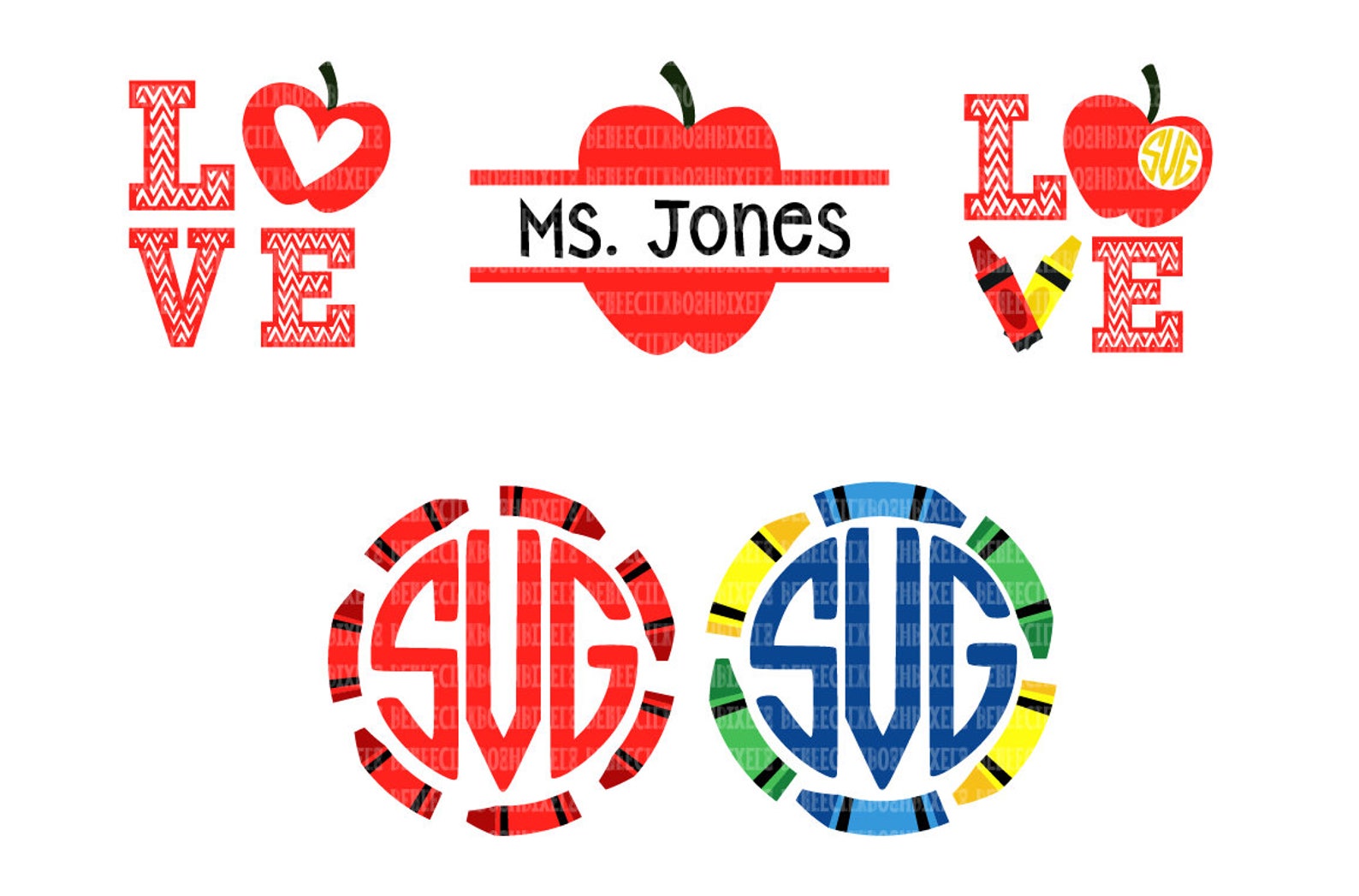 School SVG Files Monogram Frame 1st Day of School Cutting - Etsy