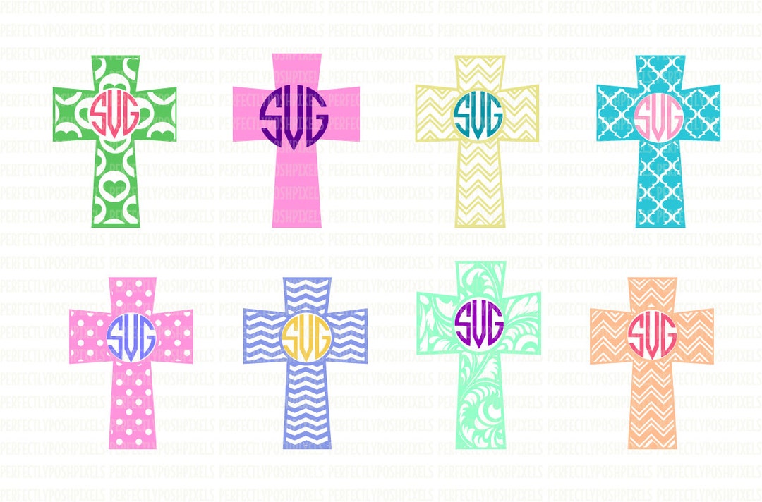 Easter Cross SVG, Easter SVG, Easter Monogram, Svg File, Cuttable Files ...
