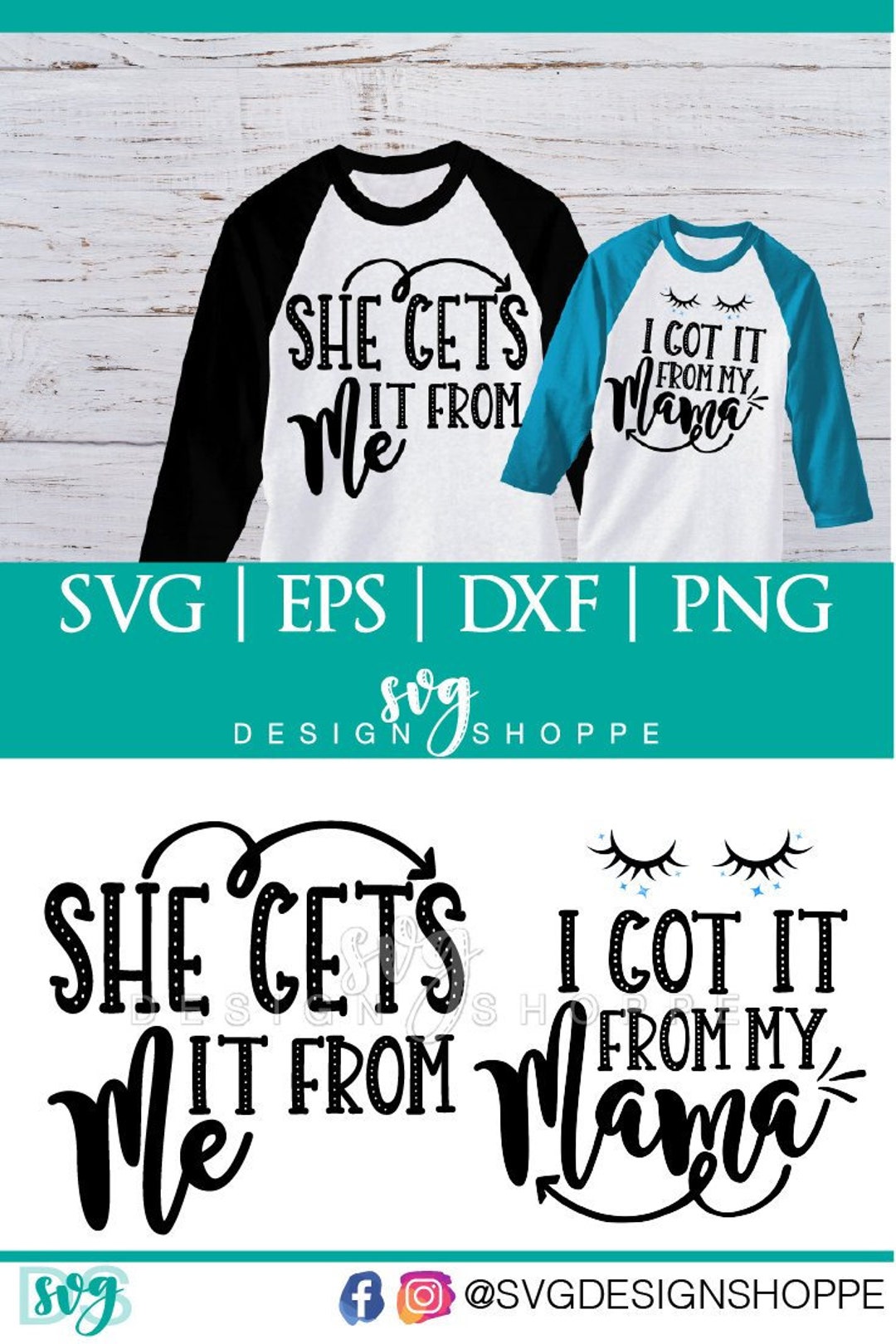 I Got It From My Mama SVG Files Arrow Svg, Mother Daughter Shirt ...