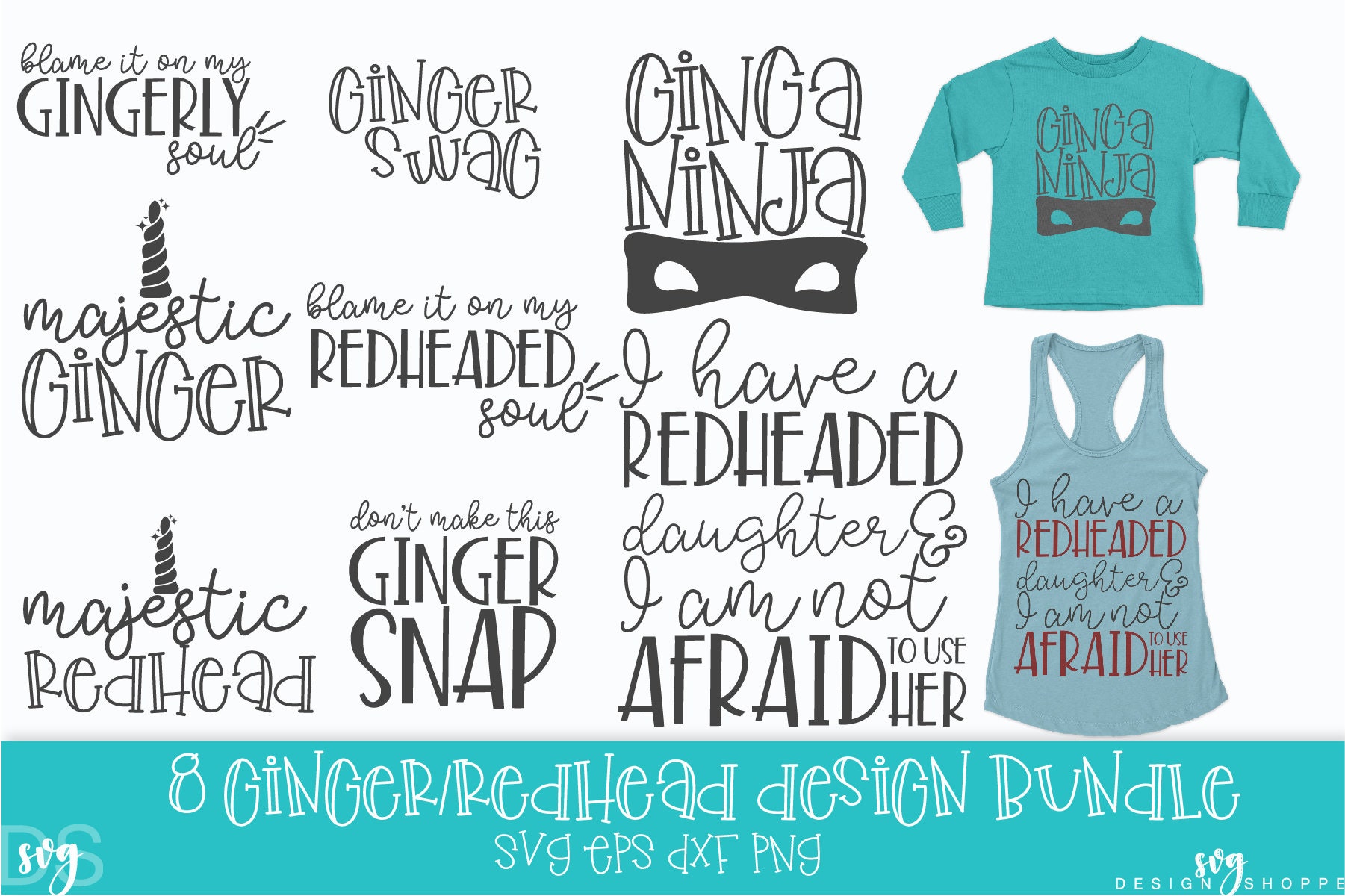 Ginger Ginger Hair Svg Dxf Cricut Silhouette Red Head - Etsy