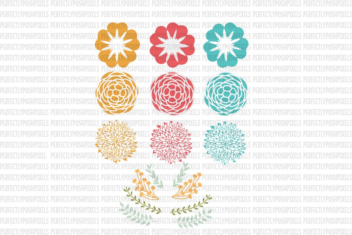 Floral Swag SVG Files Flower Printable Clipart Silhouette - Etsy