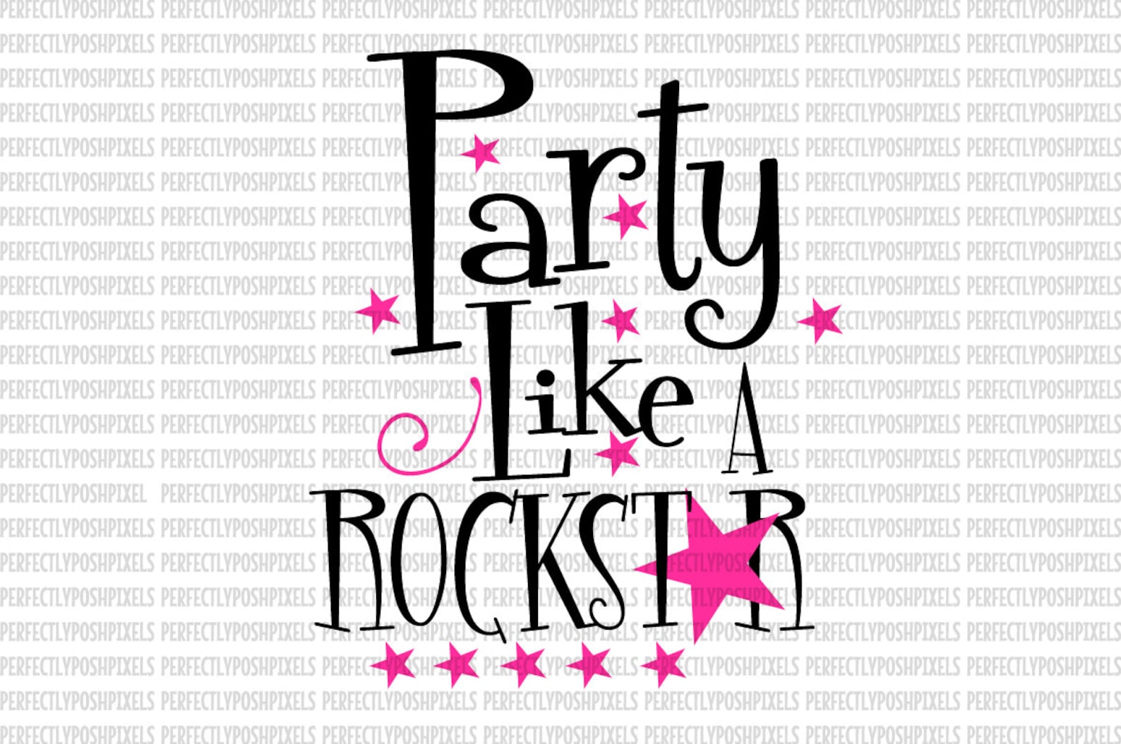 Party Like a Rockstar Svg Rockstar Birthday Pink Rockstar Clip Art Cut ...