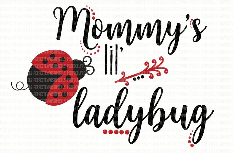 Mommys Little Lady Ladybug SVG Files Instant Download Digital - Etsy