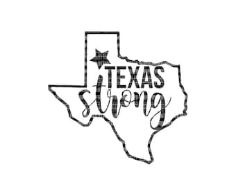 Texas Strong SVG Files Printable Clipart Floral Swag - Etsy