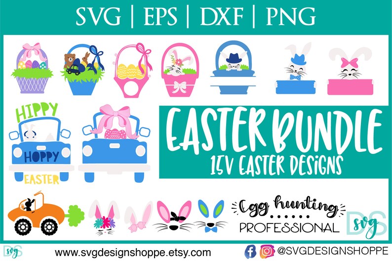 Boys Svg Easter SVG EPS DXF Png Girls Svg Cute Bunny | Etsy