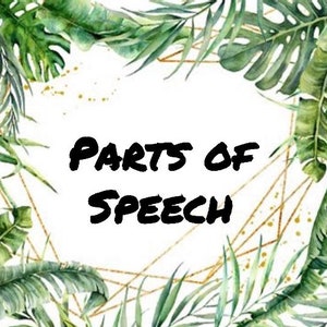 Tropical Parts of Speech - Etsy