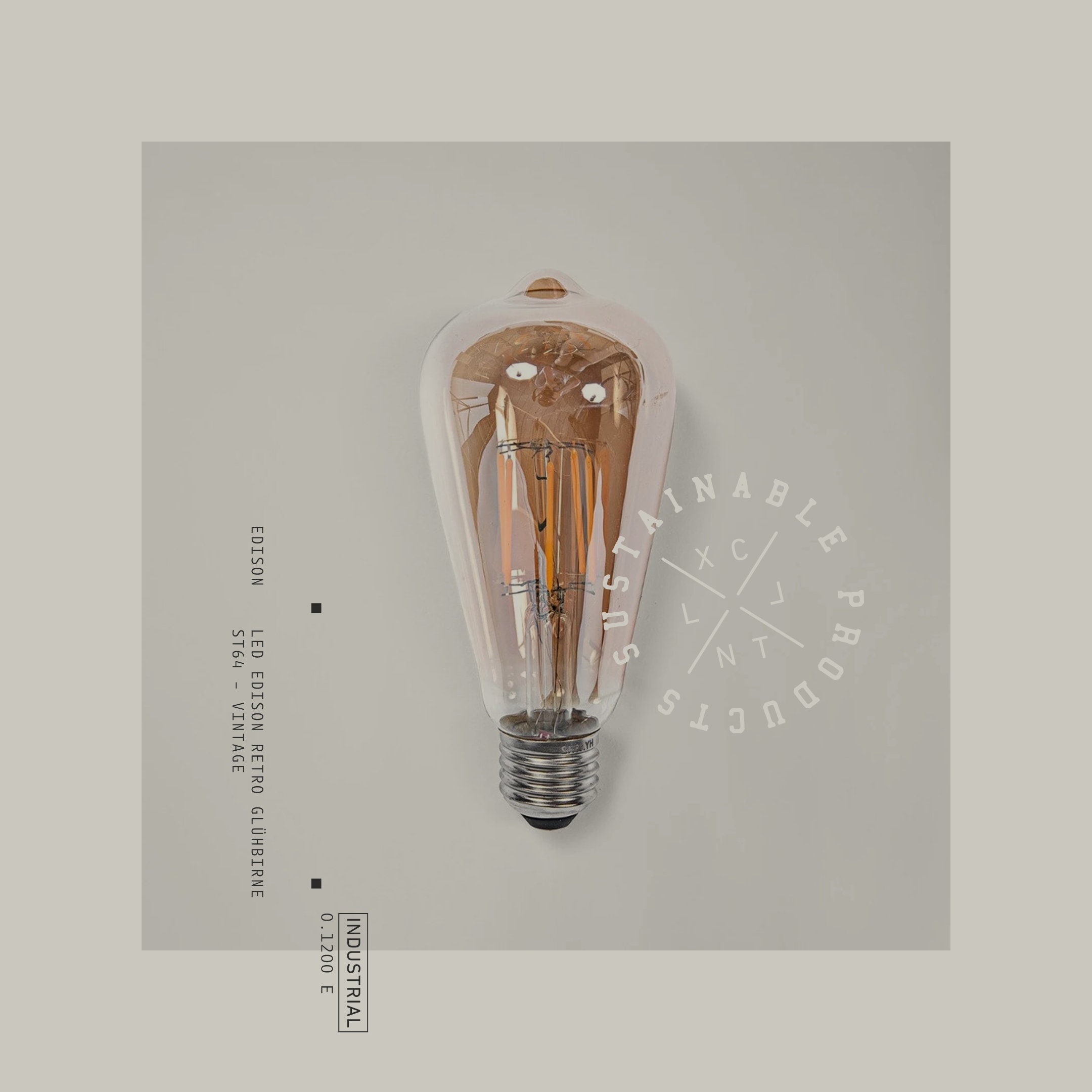 LED Edison Retro Lightbulb ST64 - Vintage 6W 2200K LED E27 Lightbulb ...