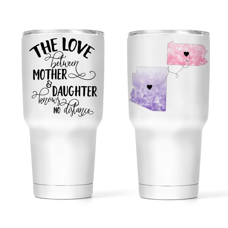 Tumbler Personalized The Love Between Mother And Daughter Etsy