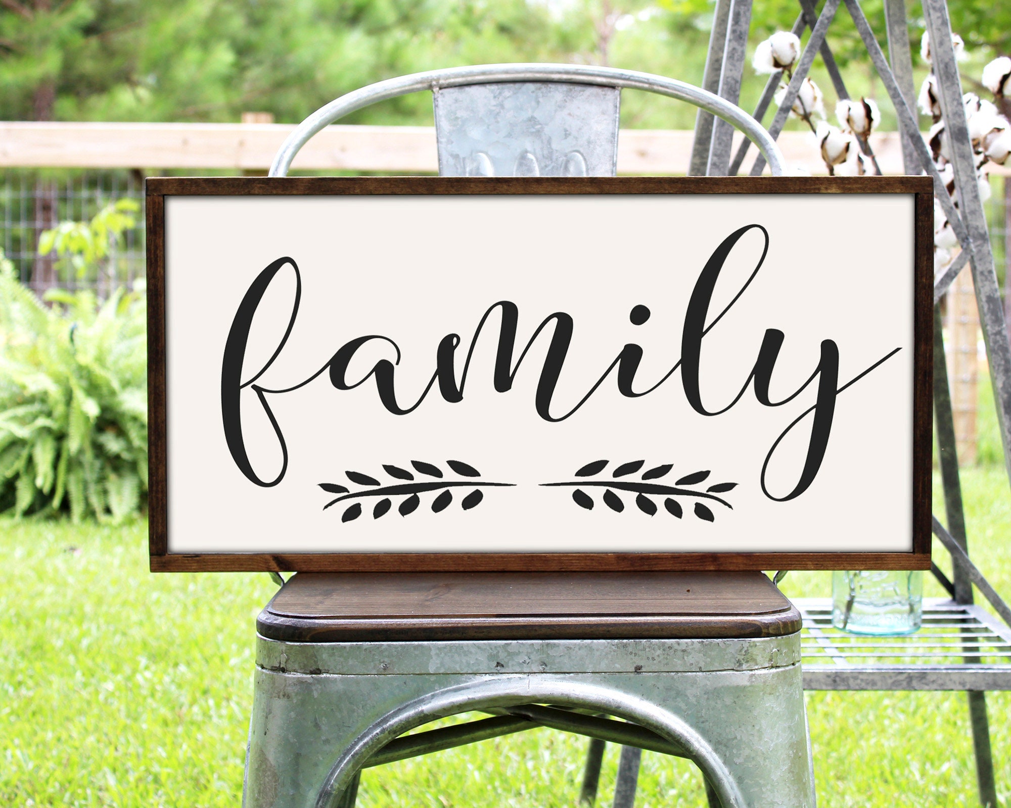 Family Sign Wood Family Wood Sign Framed Family Sign | Etsy