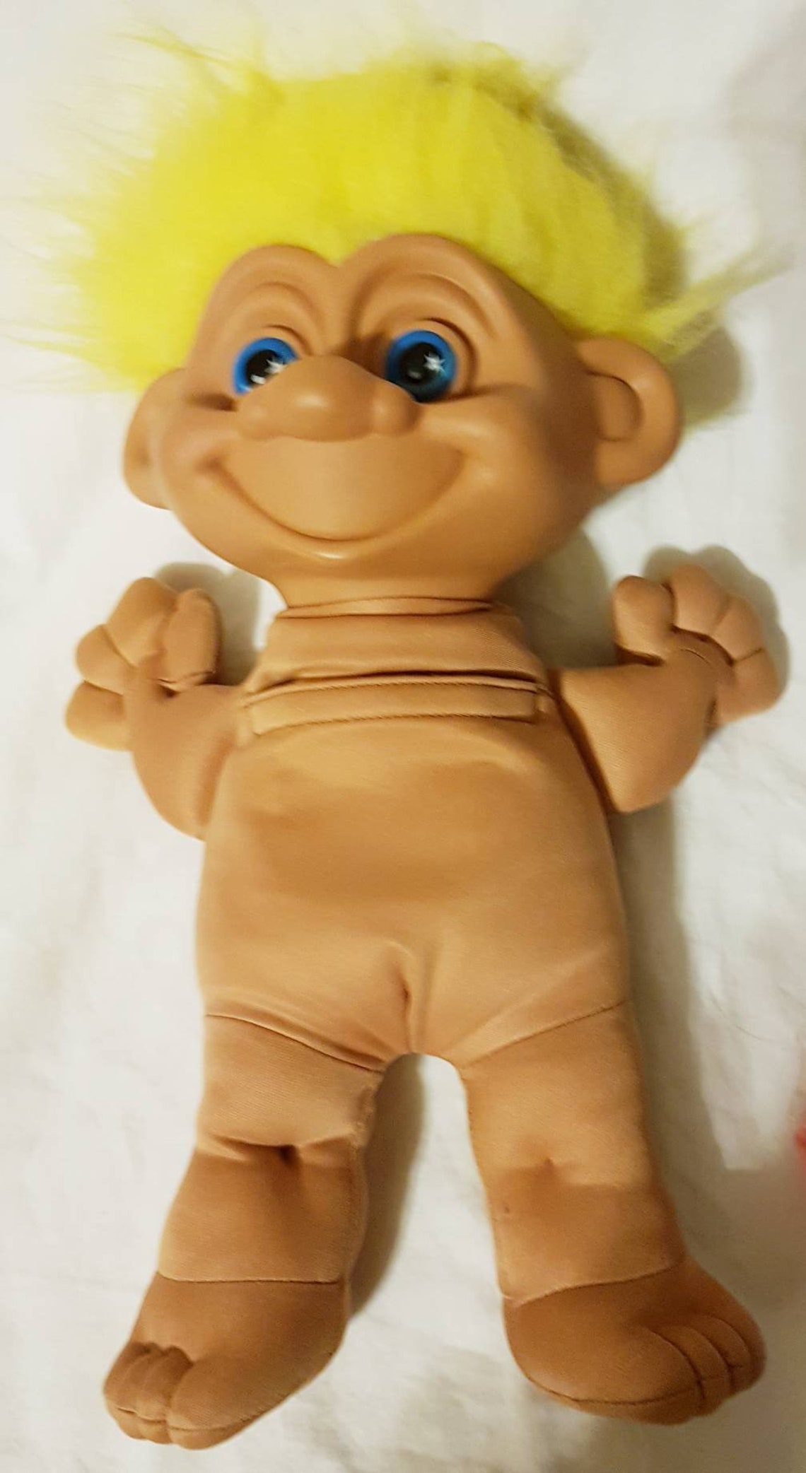 Toymax Talking Troll Doll 1992 Yellow Hair Blue Eyes Removable | Etsy