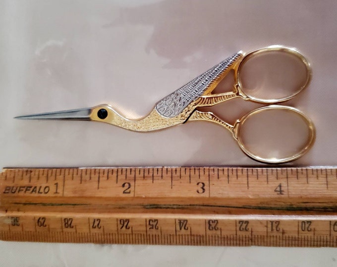 Solingen Reithmüeller Stork Shaped Metal Embroidery Scissors 4.5 in ...
