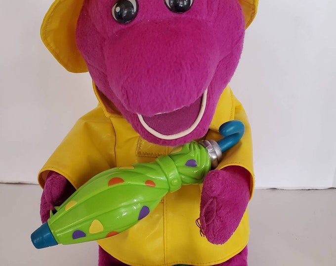 Fisher Price Barney Singing Dancing Plush Toy Battery Operated Sings ...