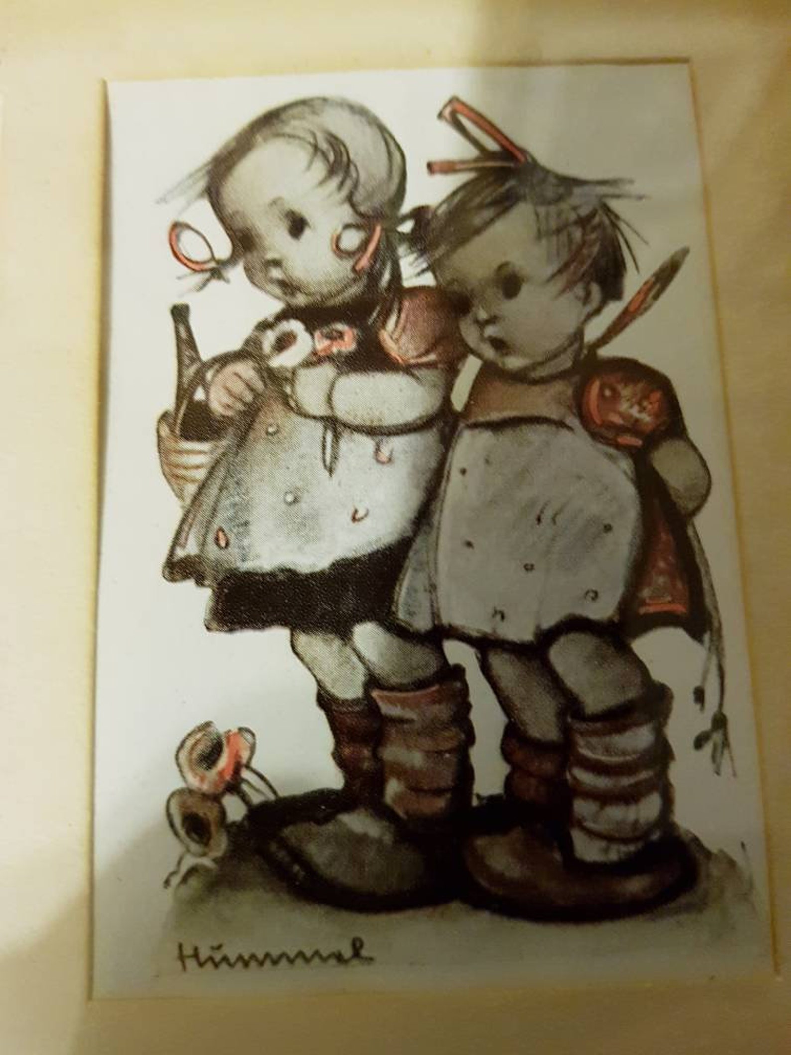 Original Hummel matted framed pair of prints made in Western | Etsy