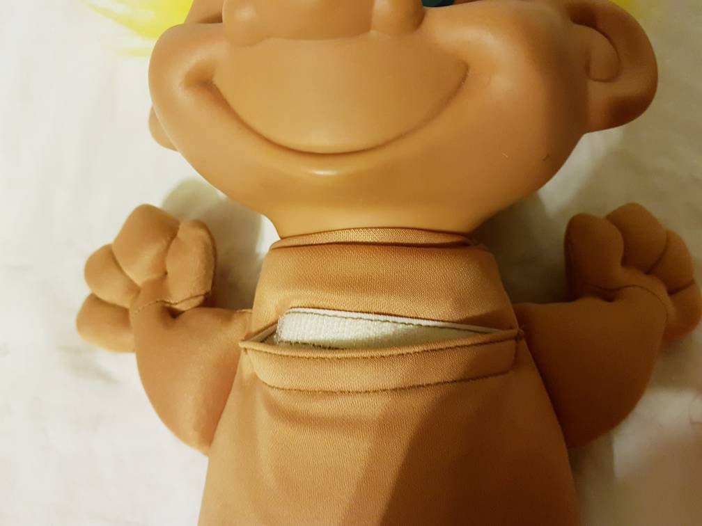 Toymax Talking Troll Doll 1992 Yellow Hair Blue Eyes Removable | Etsy