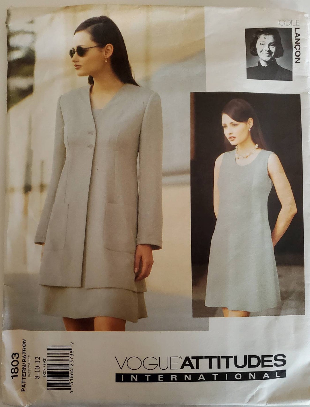 Vogue Attitudes International 1803 Odile Lançon Uncut Sewing Pattern ...