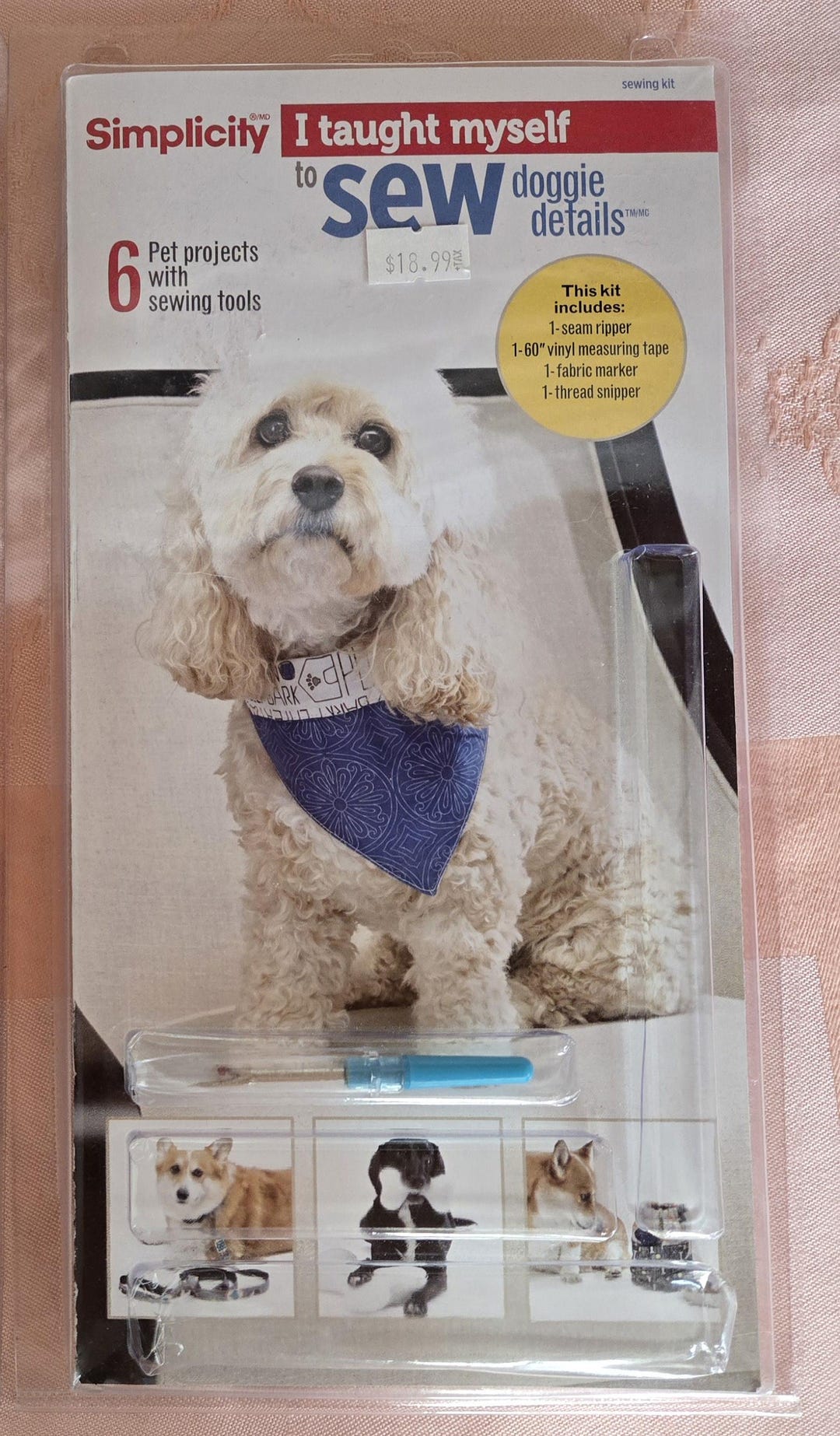 Simplicity I Taught Myself to Sew Kit Doggie Details 6 Pet Projects ...
