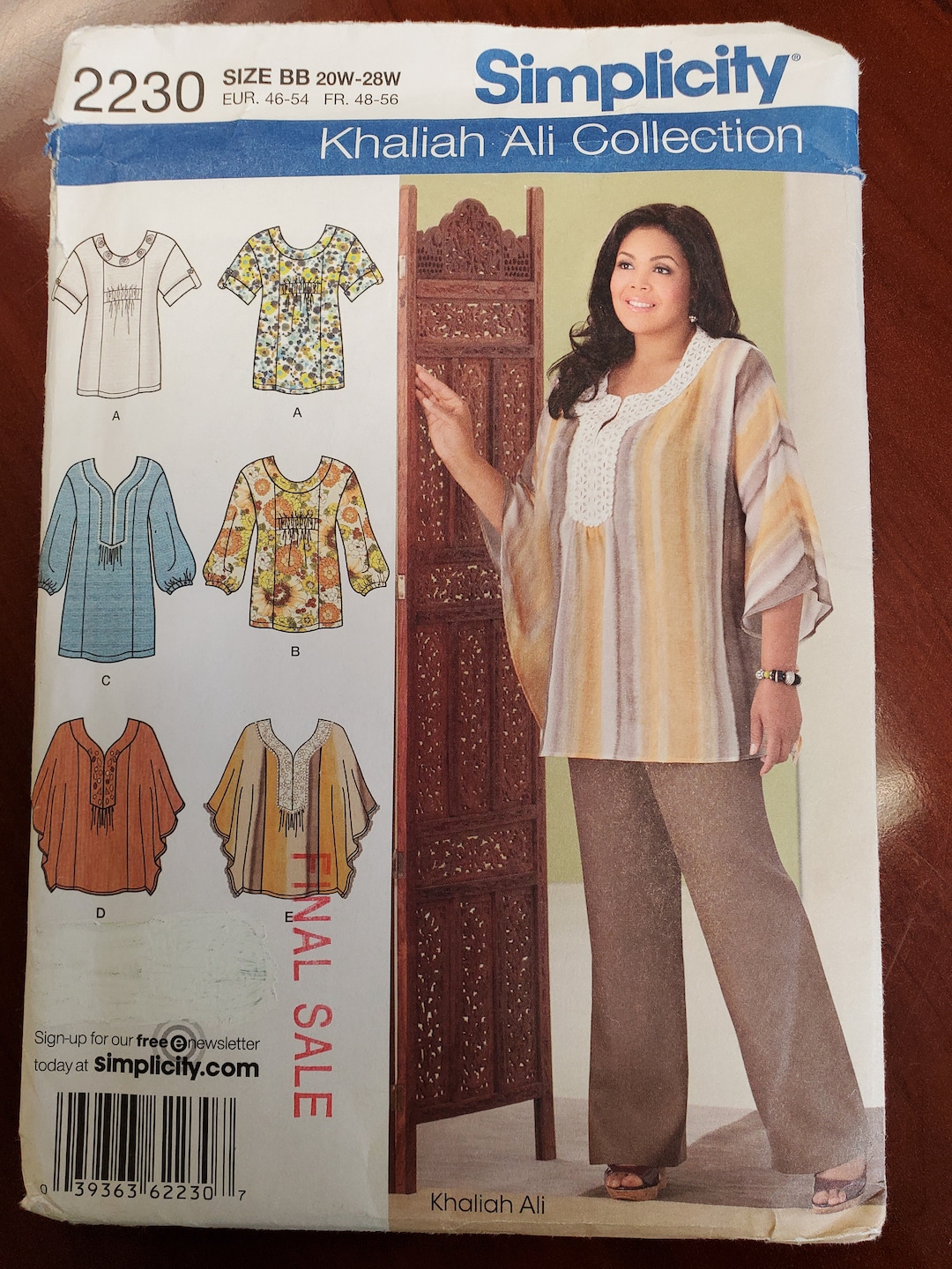 Simplicity 2230 Khaliah Ali Collection Uncut Sewing Pattern for Misses ...