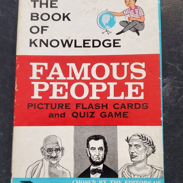 Famous People Flash Cards - Etsy