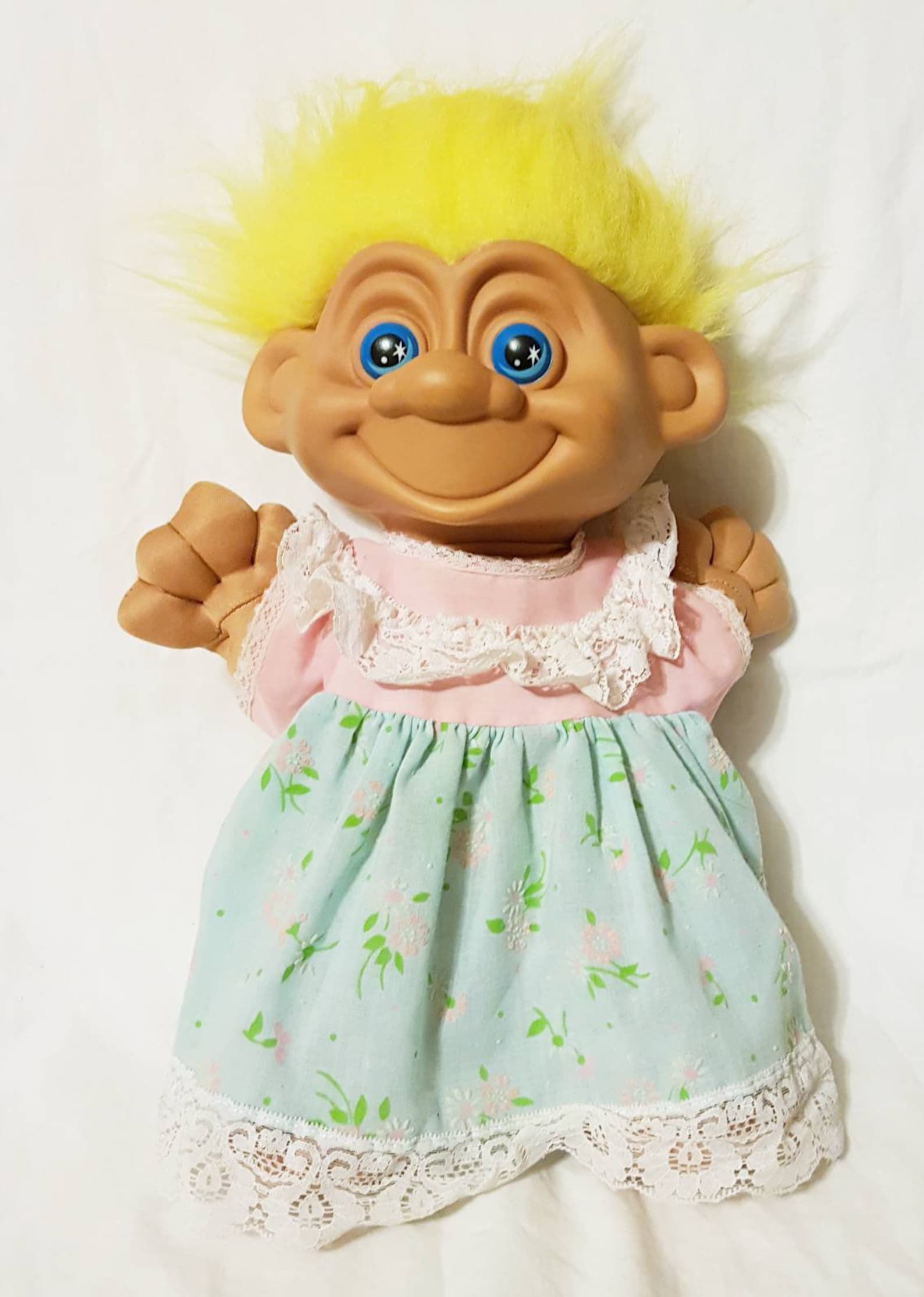 Toymax Talking Troll Doll 1992 Yellow Hair Blue Eyes Removable | Etsy