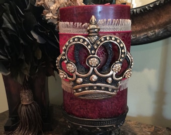 Large Crown Candle Pin | Etsy