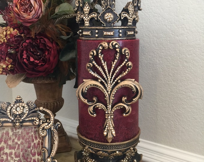 Scroll Candle Pin With Bling - Etsy