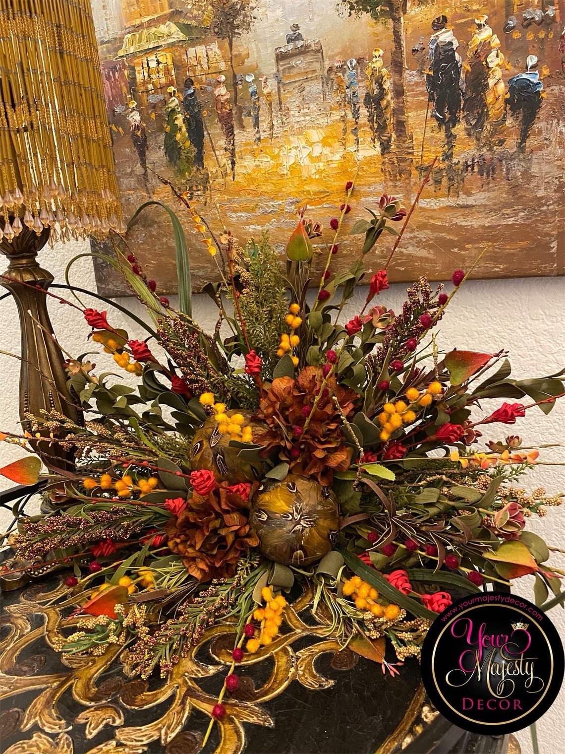 Brown Floral Arrangement - Etsy