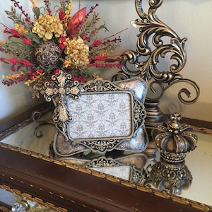 5" X 7" Gold Frame With Cross and Bling - FREE SHIPPING - Etsy