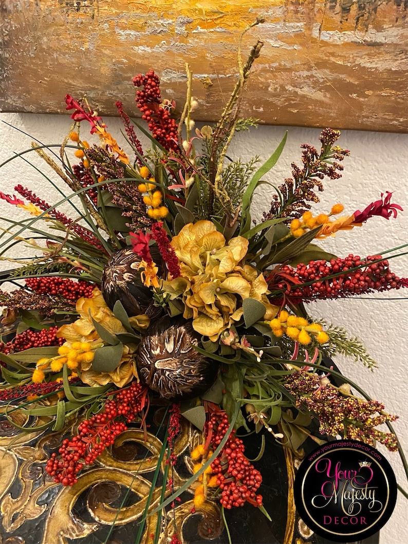 Gold Floral Arrangement - Etsy