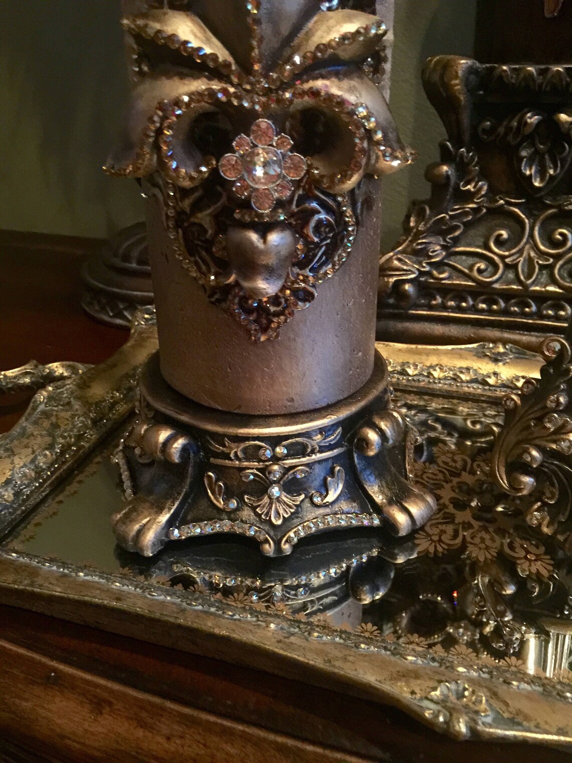 Round Candle Holder - Etsy