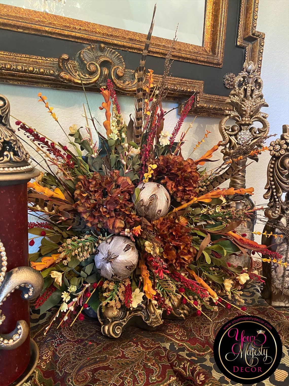 Brown Floral Arrangement - Etsy
