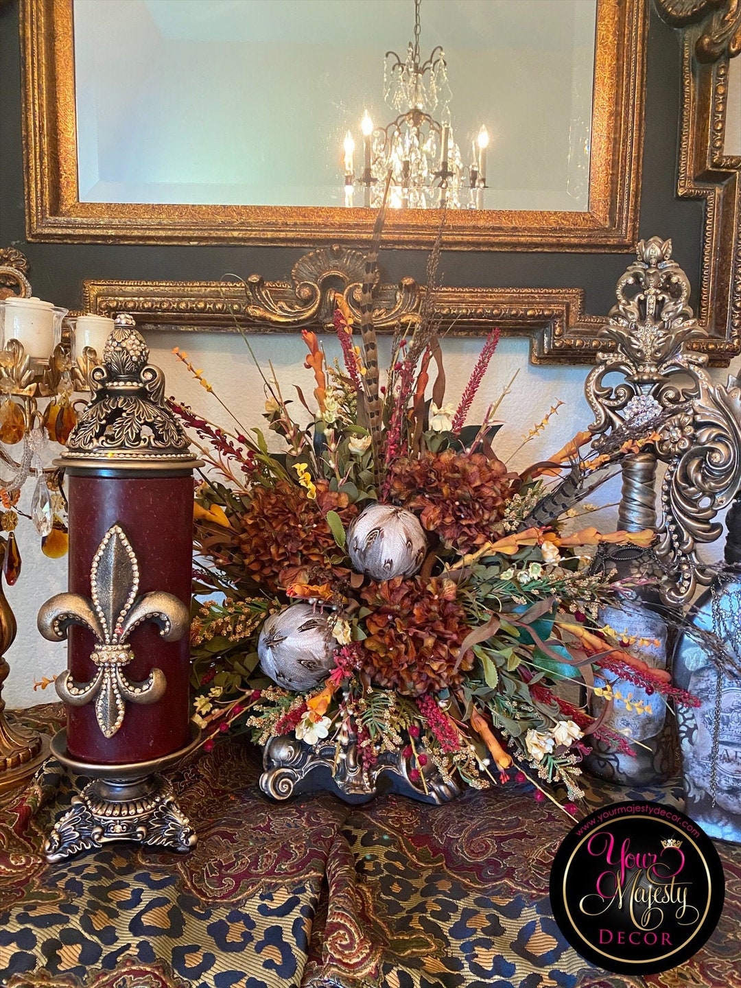 Brown Floral Arrangement - Etsy